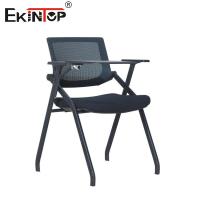 China Mesh Back Writing Pad Foldable Training Room Chair Lightweight for sale