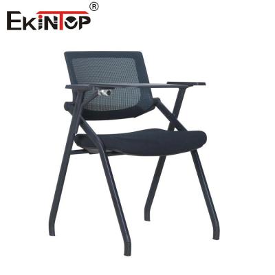 China Mesh Back Writing Pad Foldable Training Room Chair Lightweight for sale