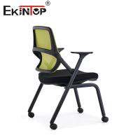 China Foldable 3D Armrests Training Chair Green Mesh Back With Wheels for sale