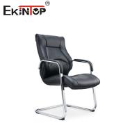 China High Swivel Black PU Leatherette Office Chair With Fixed Armrest for sale
