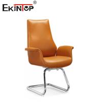 China Comfortable Synthetic Leather Office Chair Adjustable Swivel Orange Wheels for sale