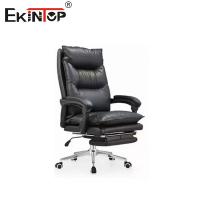 China Gray Multifunctional Leather Chair With Footrest Swivel And Adjustable Height for sale