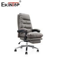China Gray Multifunctional Leather Chair With Footrest Swivel And Adjustable Height for sale