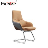 China High Back Leather Office Chair With Metal Legs And Casters Chrome Base for sale