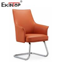 China Adjustable Gas Lift Revolving Leather Chair With Adjustable Height Swivel And Armrests for sale