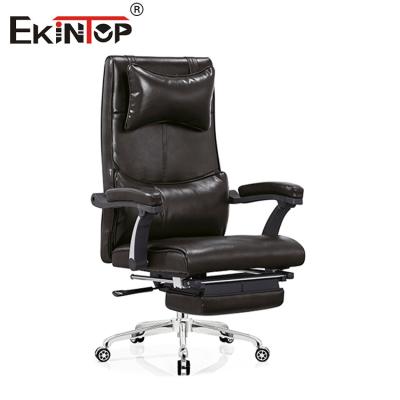 China Multi Functional Leather Chair With Adjustable Headrest  Footrest Height for sale