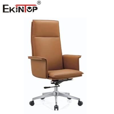 China Height Adjustable High Back PU Leather Chair With Swivel Casters for sale