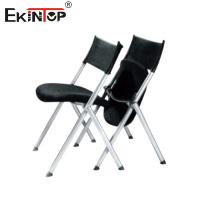 China Integrated Storage Training Chair Folding Black Plastic Chair With Writing Tablet for sale