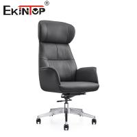 China High Back Black Leather Office Chair With Casters  Fix armrest for sale