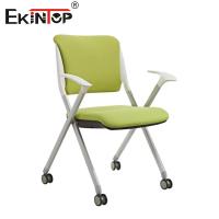 China Modern Style  Foldable Training Chair With Armrests Wheels Grey Painted Base for sale