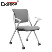 China Modern Style  Foldable Training Chair With Armrests Wheels Grey Painted Base for sale