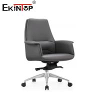 China Black High Back Leather Office Chair With Armrests Adjustable Height for sale
