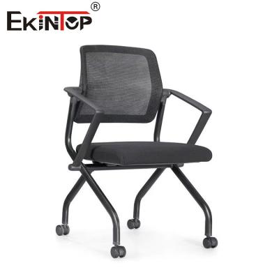 China Multi Color Stacking Student Office Chair Mesh Fabric Conference Training Foldable for sale