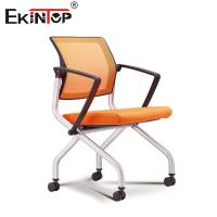 China Multi Color Stacking Student Office Chair Mesh Fabric Conference Training Foldable for sale
