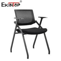 China Foldable Training Room Chair With Armrests And Metal Legs for sale
