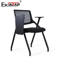 China Foldable Training Room Chair With Armrests And Metal Legs for sale
