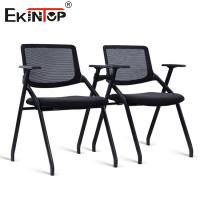 China Foldable Training Room Chair With Armrests And Metal Legs for sale