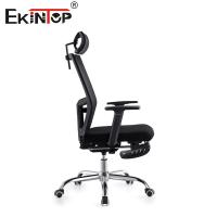 China High-back Mesh Office Chair with Headrest and Footrest Cushions and Swivel Wheels for sale