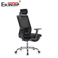 China High-back Mesh Office Chair with Headrest and Footrest Cushions and Swivel Wheels for sale