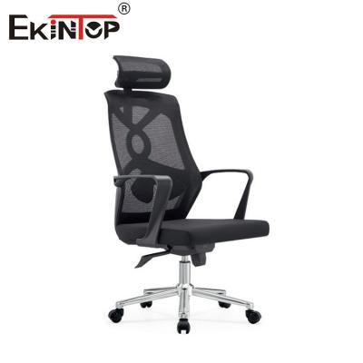 China Luxurious Black Mesh Office Chair With Adjustable Back Height And Armrests for sale