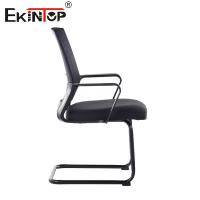 China Black Mid Back Mesh Office Chair With Metal Frame And Armrests for sale