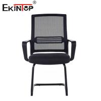 China Black Mid Back Mesh Office Chair With Metal Frame And Armrests for sale