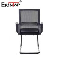 China Black Mid Back Mesh Office Chair With Metal Frame And Armrests for sale