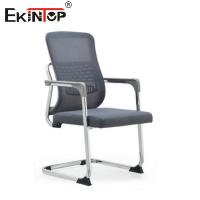 China Gray Mid Back Modern Minimalist Style Mesh Office Chair With Armrests for sale