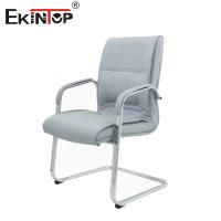 China OEM Black Leather Office Chair With Armrests And Metal Frame Business Style for sale