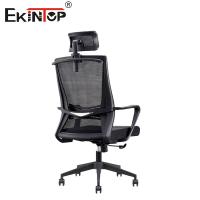 China High Back Mesh Office Chair With Headrest Plastic Armrests Swivel for sale