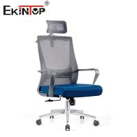 China High Back Mesh Office Chair With Headrest Plastic Armrests Swivel for sale