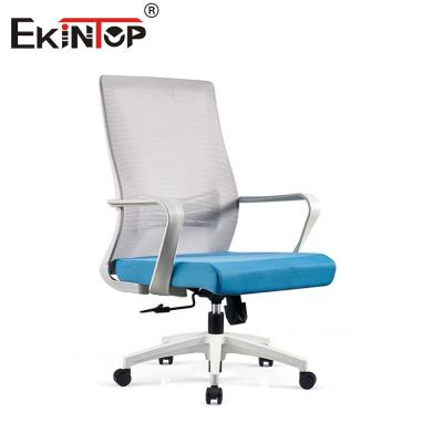 China Mid Back Mesh Office Chair With Armrests Nylon Base Self Assemble for sale