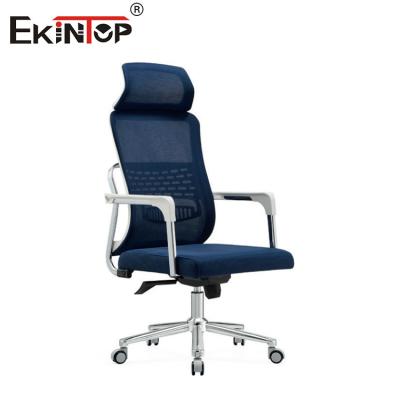 China High Back Mesh Office Chair With Armrests Casters And Adjustable Height for sale