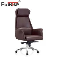 China High Back Leather Office Chair With Adjustable Height And Swivel Function for sale