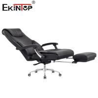China Multi Functional Leather Office Chair With Reclining And Footrest for sale