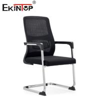 China Black Mid Back Modern Mesh Backrest Office Chair With Wheels And Armrests for sale