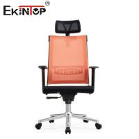 China Orange Mesh Office Chair with Adjustable Headrest Height for Work for sale