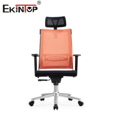 China Orange Mesh Office Chair with Adjustable Headrest Height for Work for sale