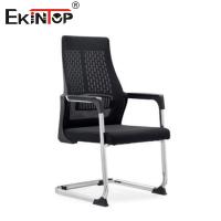 China Black Mid Back Curved Shape Mesh Office Chair With Armrests For Work for sale
