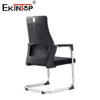 China Black Mid Back Curved Shape Mesh Office Chair With Armrests For Work for sale