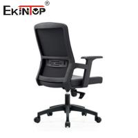 China Black Mid Back Leather Executive Office Chair With Cushioned Seat for sale