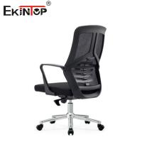 China Mid Back Executive Black Mesh Office Chair With Swivel Wheels For Work for sale