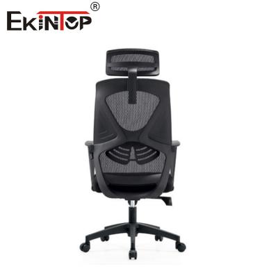China Rotatable Black High Back Office Chair With Headrest And Mesh Backrest for sale