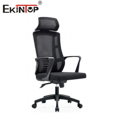 China High Back Office Chair With Headrest Adjustable Height And Mesh Material for sale