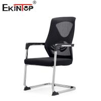China Mid Back Black Mesh Material Conference Office Chair With Armrests for sale