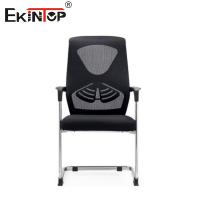 China Mid Back Black Mesh Material Conference Office Chair With Armrests for sale