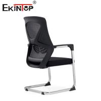 China Mid Back Black Mesh Material Conference Office Chair With Armrests for sale