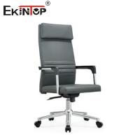 China High Back Leather Executive Office Chair With Armrests And Casters for sale