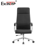 China High Back Leather Executive Office Chair With Armrests And Casters for sale