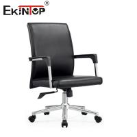 China Mid Back Synthetic Leather Office Chair With Armrests Customizable for sale